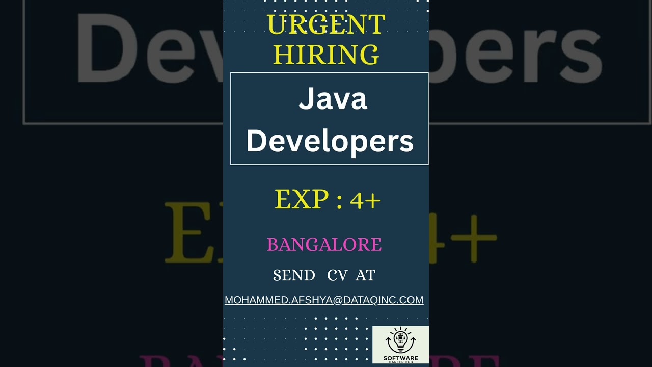 Java Developer Bangalore #english #javaee #ielts #pythonanddjangofullstackwebdeveloper #coding