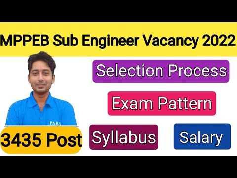 MPPEB Group 3 Sub Engineer Recruitment 2022 | MP Vyapam Sub Engineer Syllabus | Exam Pattern