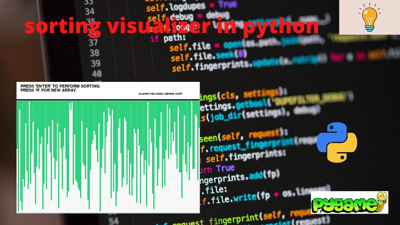 Sorting Visualizer Project | Python | Pygame | WithCode | TechProject