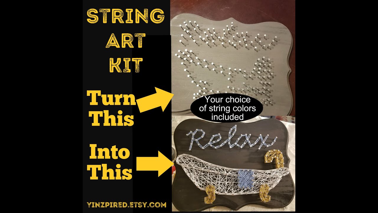 Clawfoot Tub String Art Tutorial Video