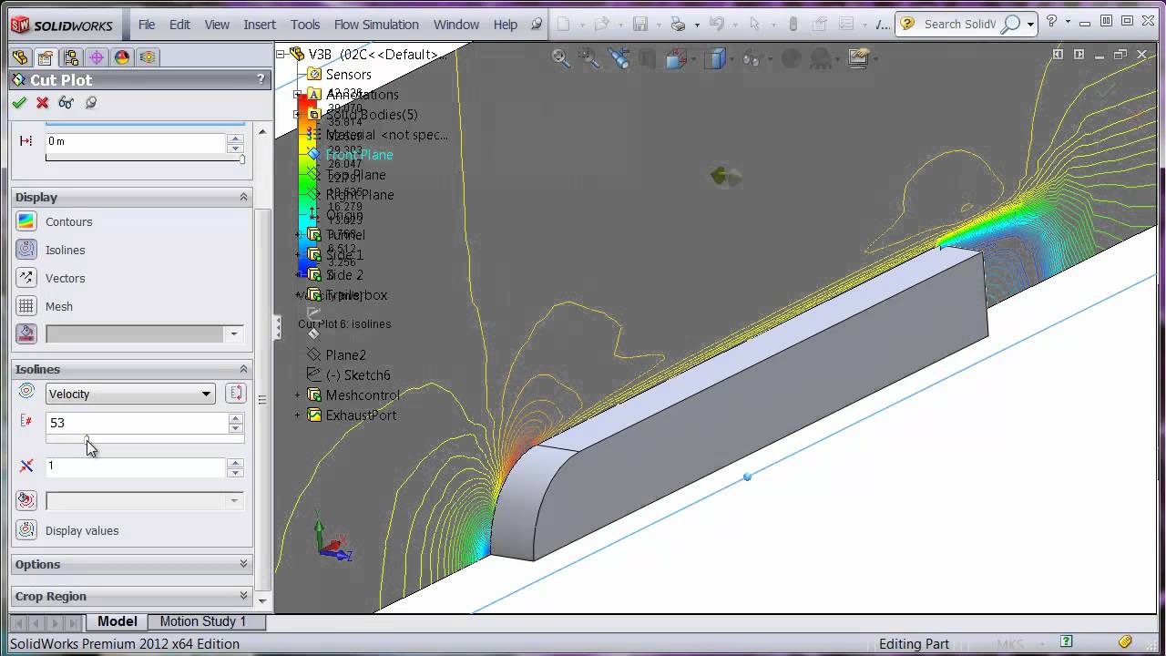 SOLIDWORKS Flow Simulation – Isolines