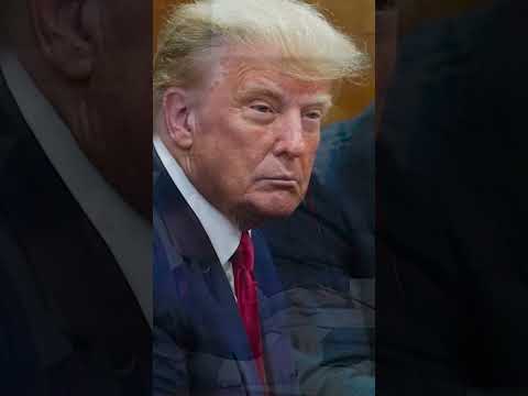 Photos from inside courtroom show former President Donald Trump being arraigned on 34 charges