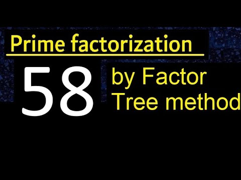 Prime factorization of 58 by factor tree method . Factor tree of 58 . How to find prime factors