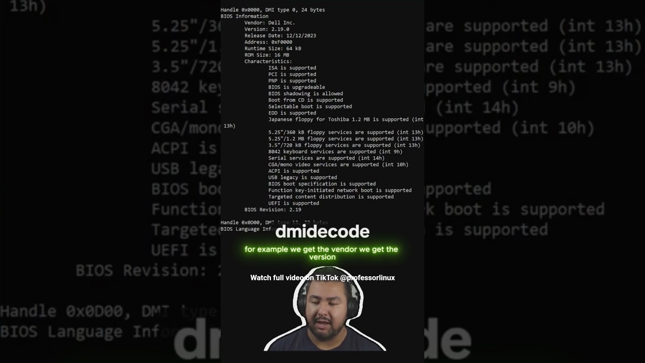 What is dmidecode on linux #DMIdecode on #linux #server #computerscience #cybersecurity