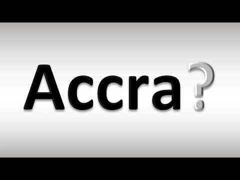 How to Pronounce Accra