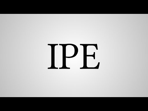 What Does "IPE" Stand For?