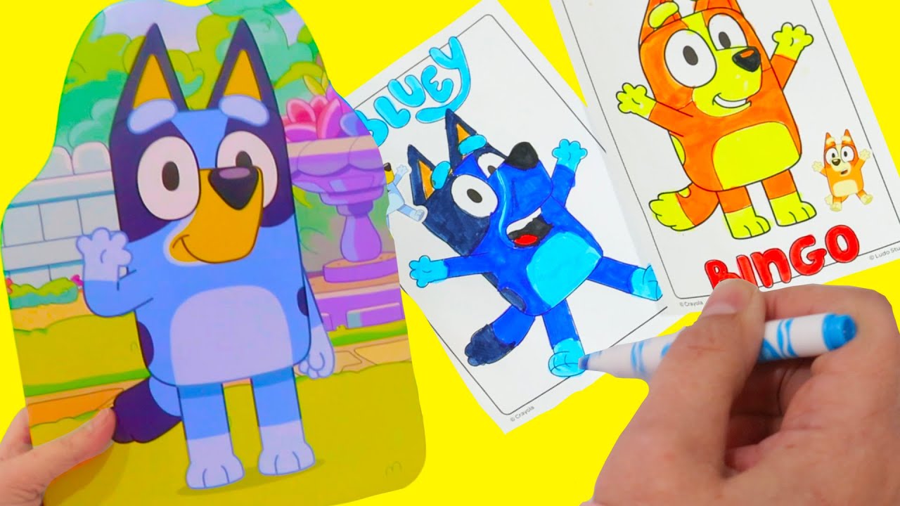 Coloring Bluey & Her Family