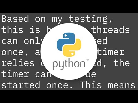 Python timer start and reset