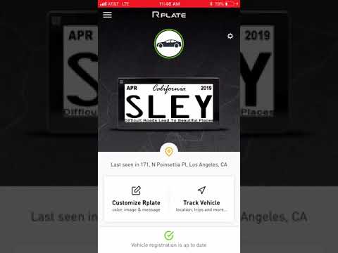 RPlate DMV Compliance letter via app for digital License Plate