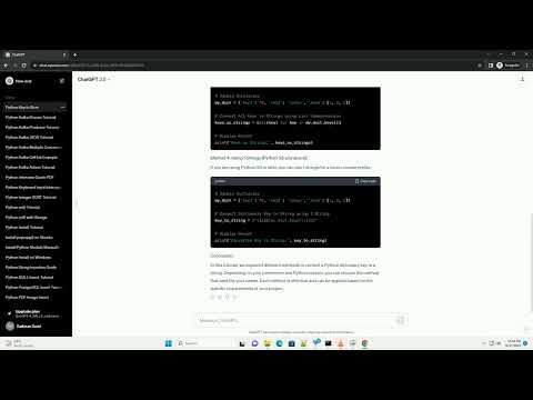 python key to string