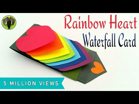Art and Craft : Waterfall card with Paper Folding – Awesome saraswathi