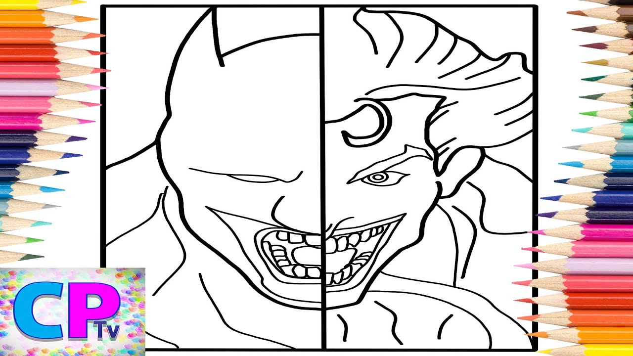 Batman Face to Face with Joker/Batman and Joker on IPad/@coloringpagestv Elektronomia - United