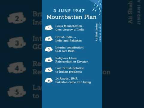 3 June 1947 – Mountbatten Plan – Jindani Academy