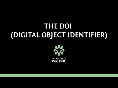DOIs (Digital Object Identifiers)