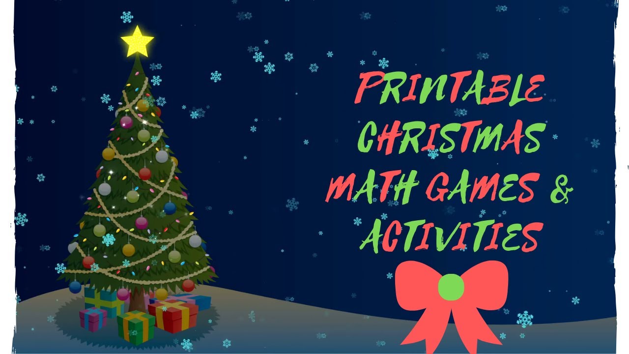 Christmas Printable Math Games