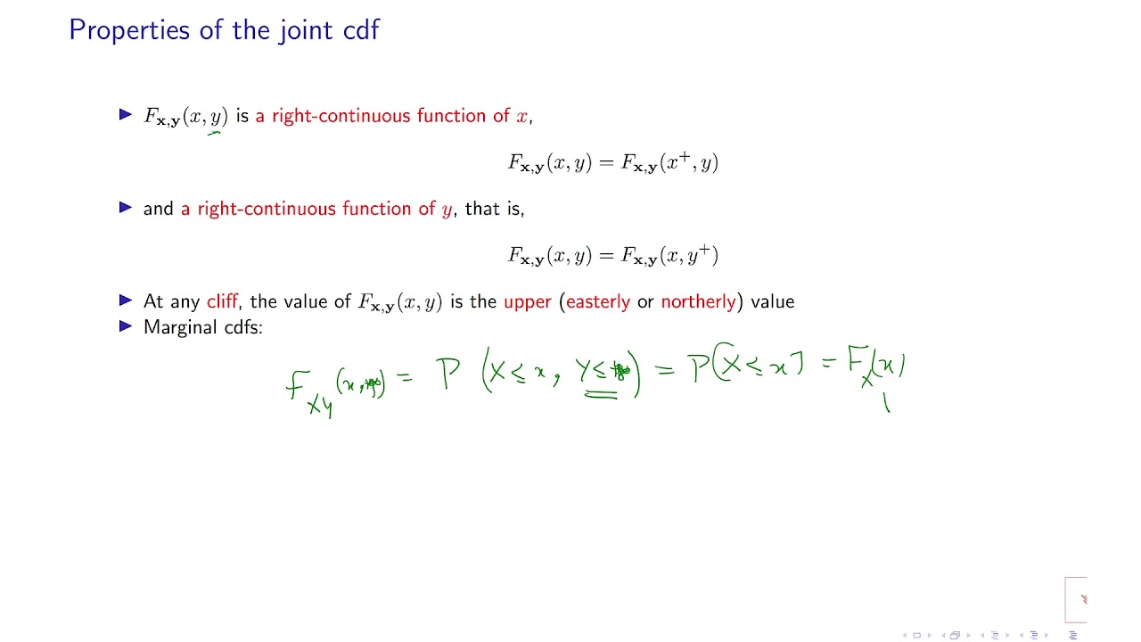 Properties of Joint CDF