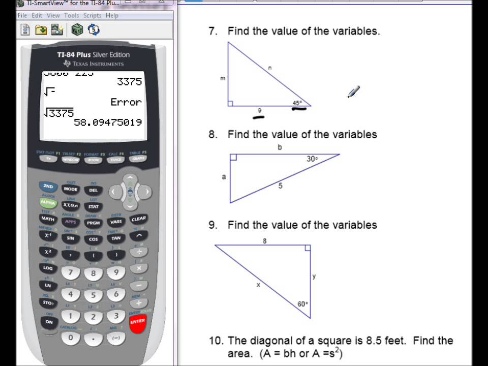 Right Triangles Test Review 1-11