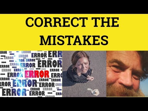 🔵 Make Corrections in the Menu - Error Correction - Spot the Mistake