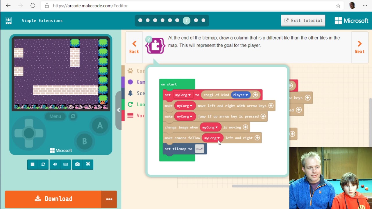 MakeCode Arcade Beginner - Simple Extensions