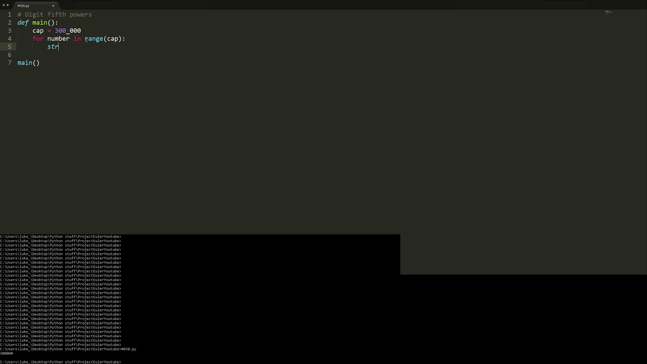 Python Beginner tutorial series using project Euler #30 - Digit fifth powers