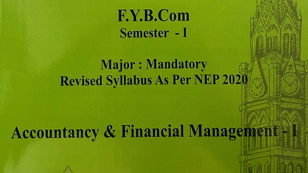Accountancy & Financial Management I|Most Imp Questions |Fybcom sem1 nep|Mumbai University CDOE Exam
