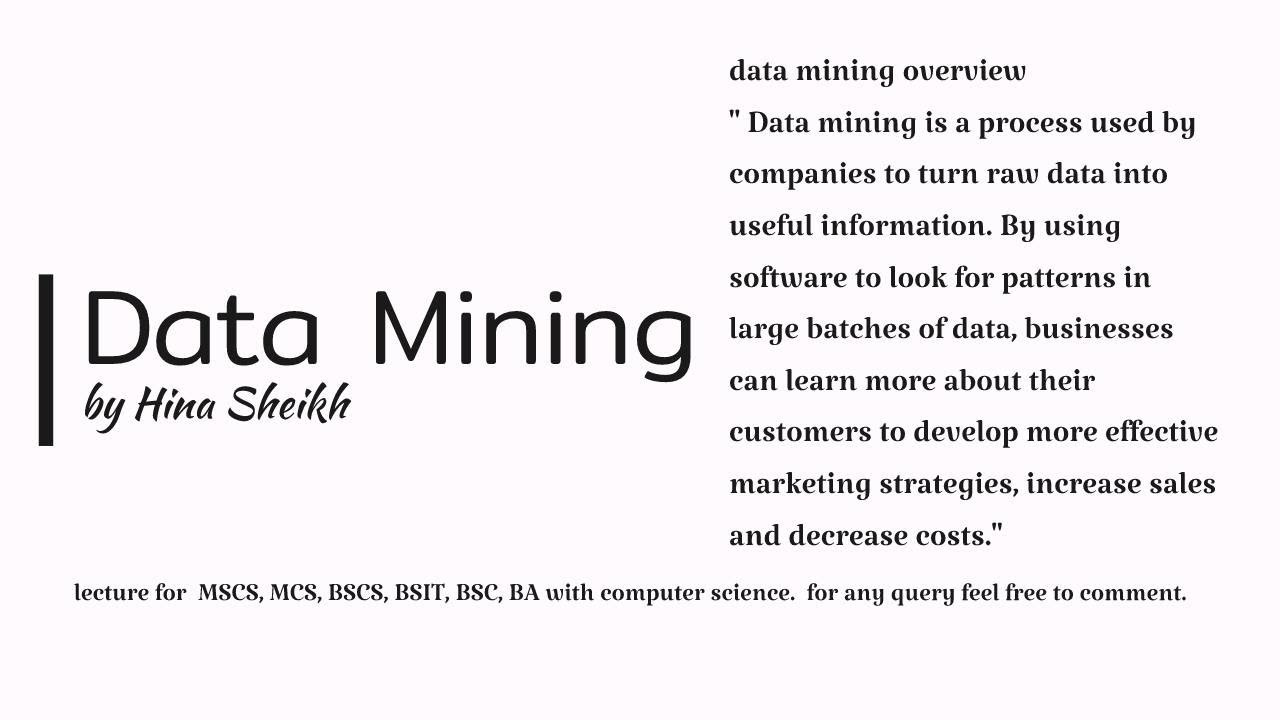 data mining overview