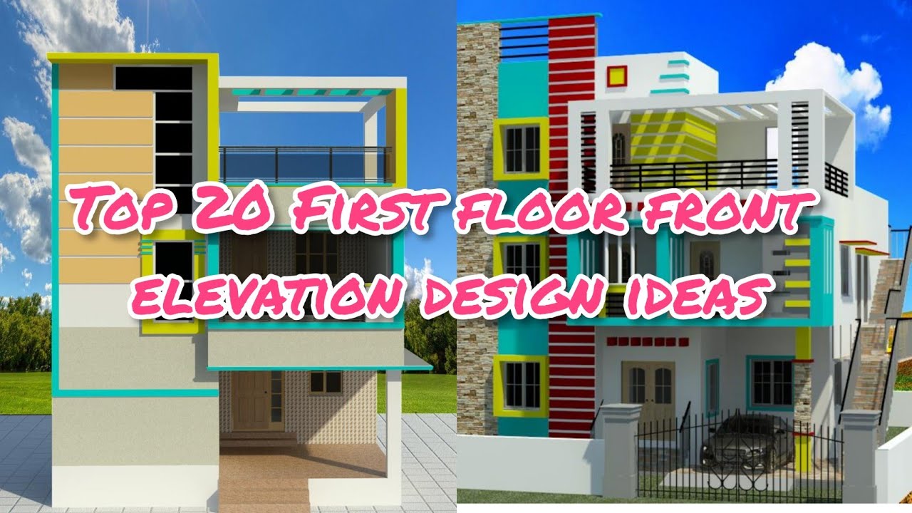Top 20 First Floor Front Elevation Design ideas|Ground and First floor elevation|house design