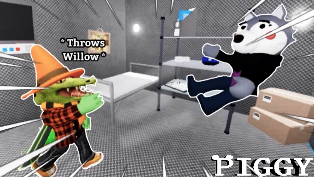 TheFuriousDash Throws Willow Wolf! Short Roblox Piggy Animation.