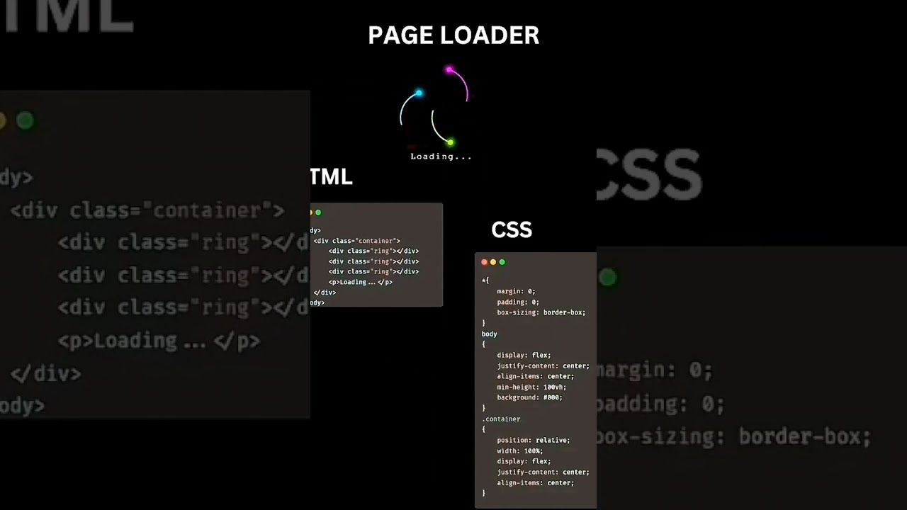 page loader Html css |CSS Page Loader Animation | Web Development Tutorial | Cyber tech