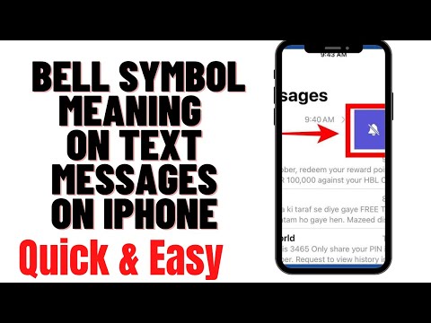 WHAT DOES THE BELL SYMBOL MEAN ON TEXT MESSAGES ON IPHONE
