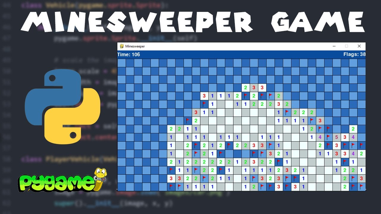 ASMR Programming - Minesweeper in Python and Pygame