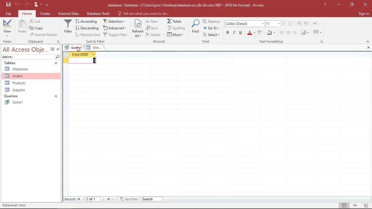 SQL in MS Access - Column Counts, Averages and Sums using COUNT, SUM and AVG