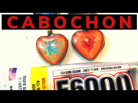 Fixing glass cabochon into pendant bezel with E6000 glue