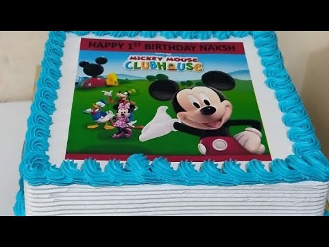 Mickey Mouse Photo Print Cake #viral #shortsfeed #cake #photoprintcake