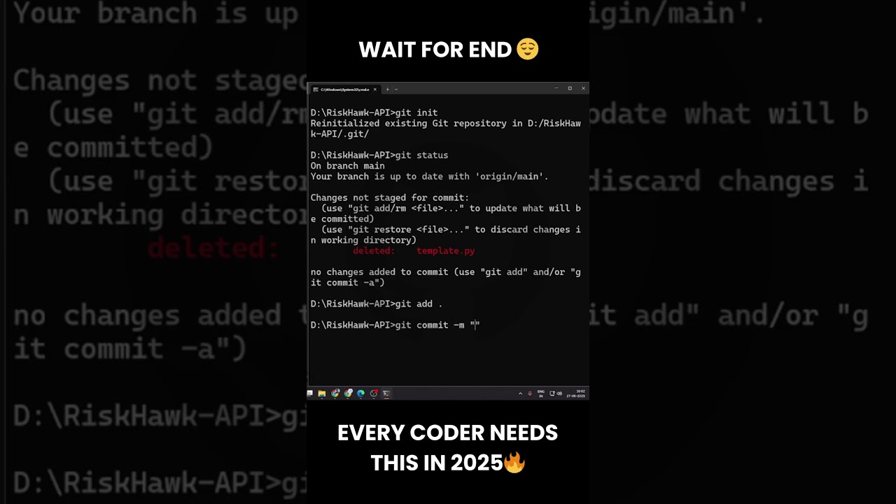 GitHub Commands Every Developer MUST Know in 2025 🚀 | Full Stack, AI, Hacking Ready! #shorts #coding