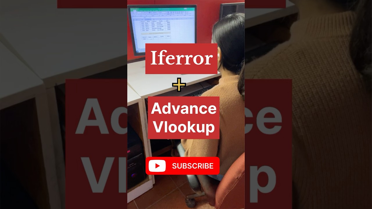 Iferror with Advance Vlookup in Excel #excelwalesir #computertricks #tutorial #training #exceltips