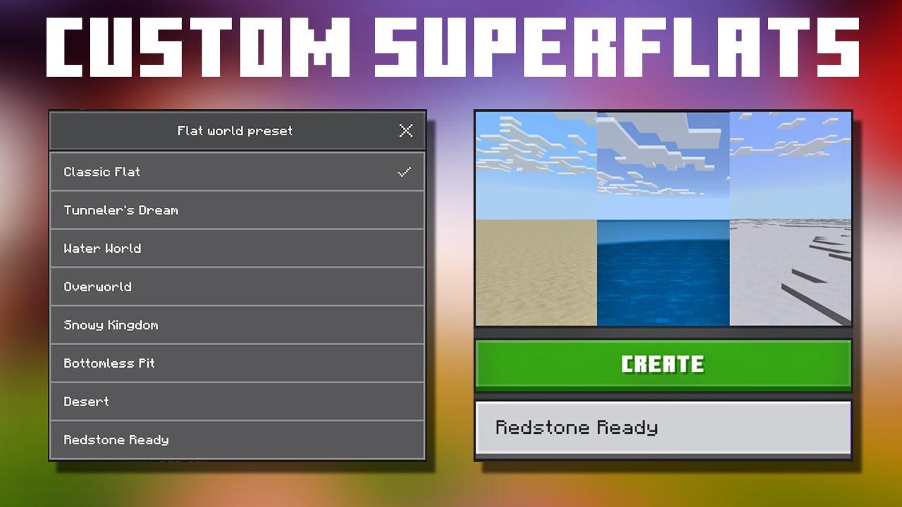 Minecraft Bedrock Has Custom Superflat Worlds Now!