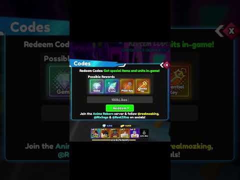 every code in Anime Reborn #roblox #animereborn #codes