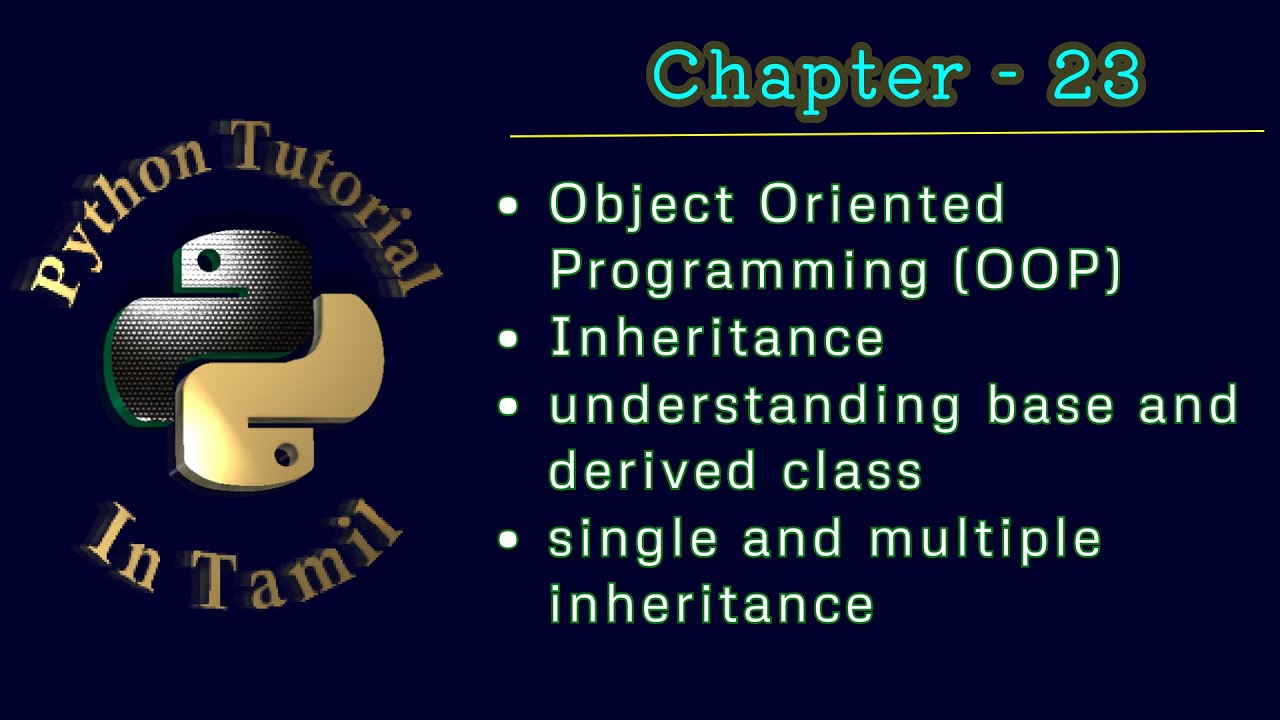 Python Tutorial Chapter 23 - Inheritance, Polymorphism in Tamil