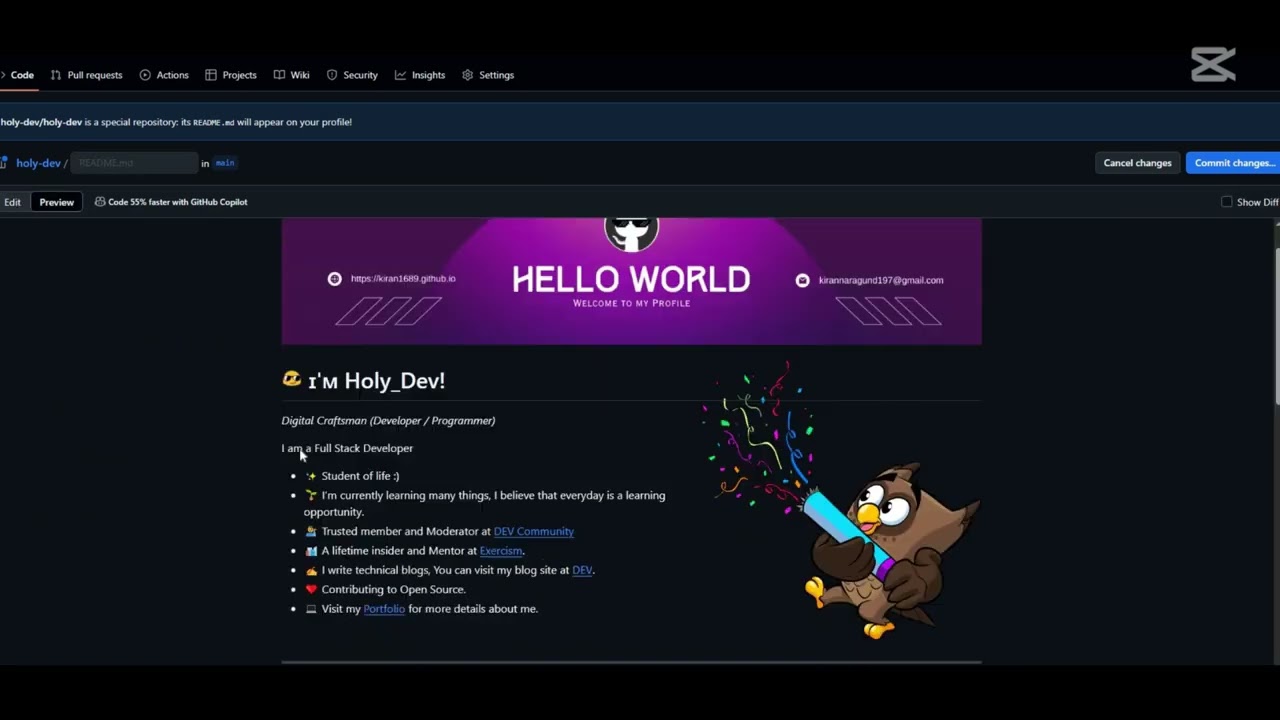 How to Create an Awesome GitHub Profile Like Kiran’s | Easy Step-by-Step Guide!
