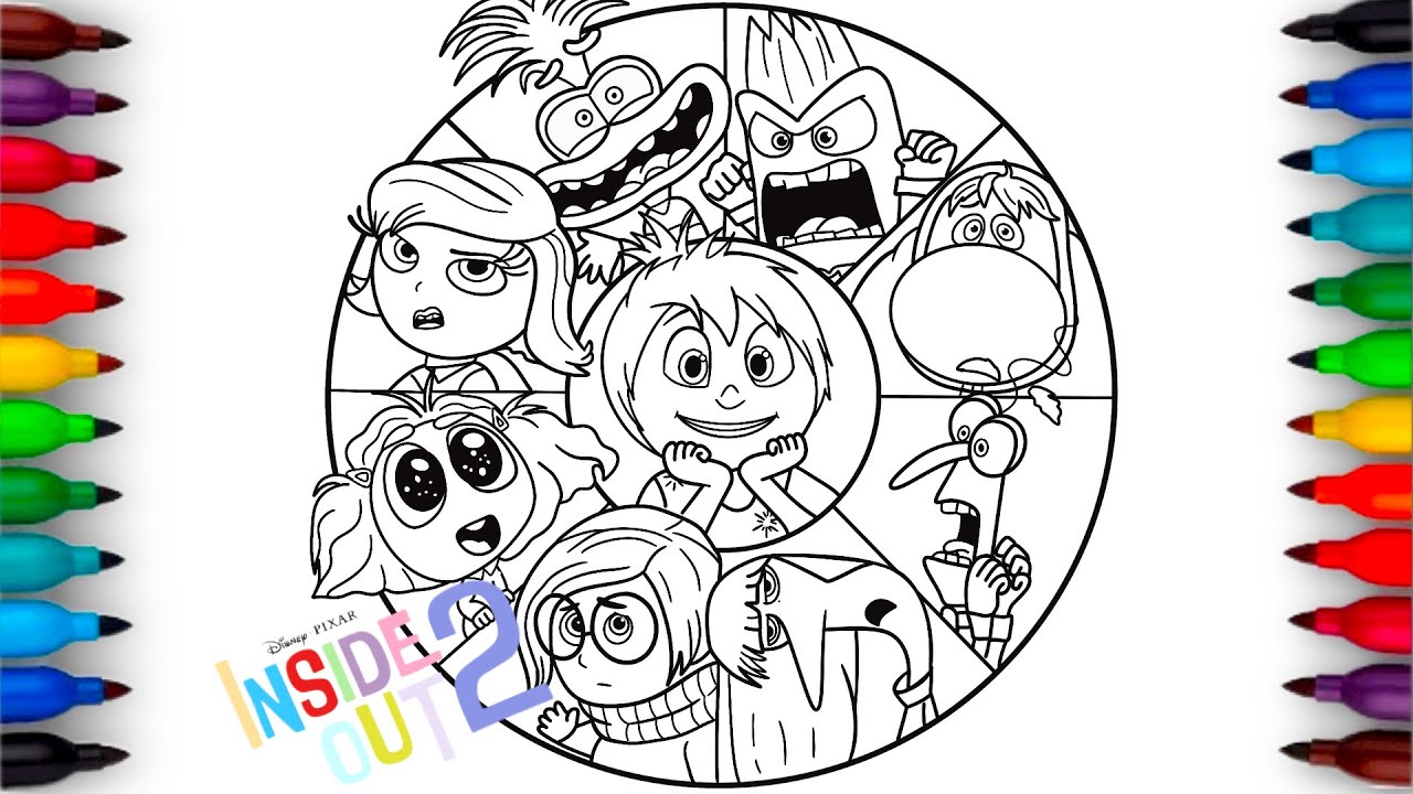 Inside Out 2 Coloring Pages | How to COLOR All Emotions | Satisfying Colouring | NCS Music