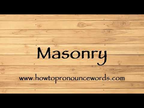 How To Pronounce Masonry ? How To say Masonry New Video
