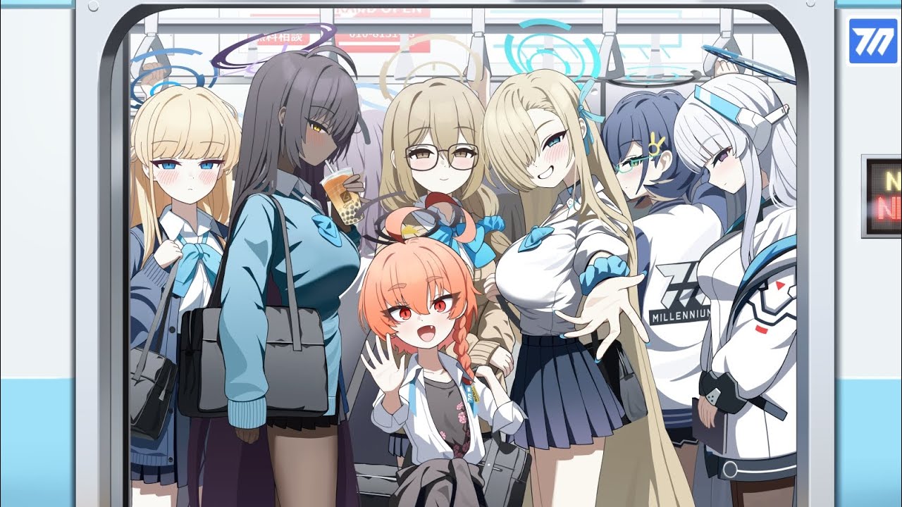 Sensei Went to the Millennium Subway with Girls (Gone Wrong) - Blue Archive