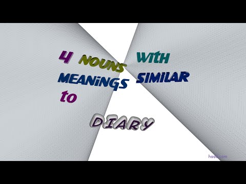 diary - 5 nouns similar to diary (sentence examples)