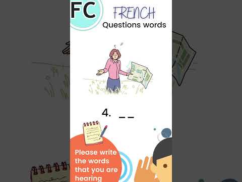 French Question words dictation #shorts #questionwords