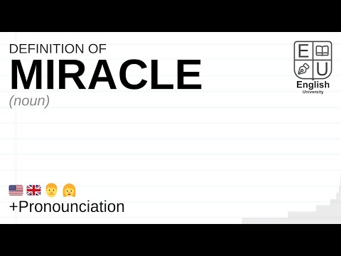 MIRACLE meaning, definition & pronunciation | What is MIRACLE? | How to say MIRACLE