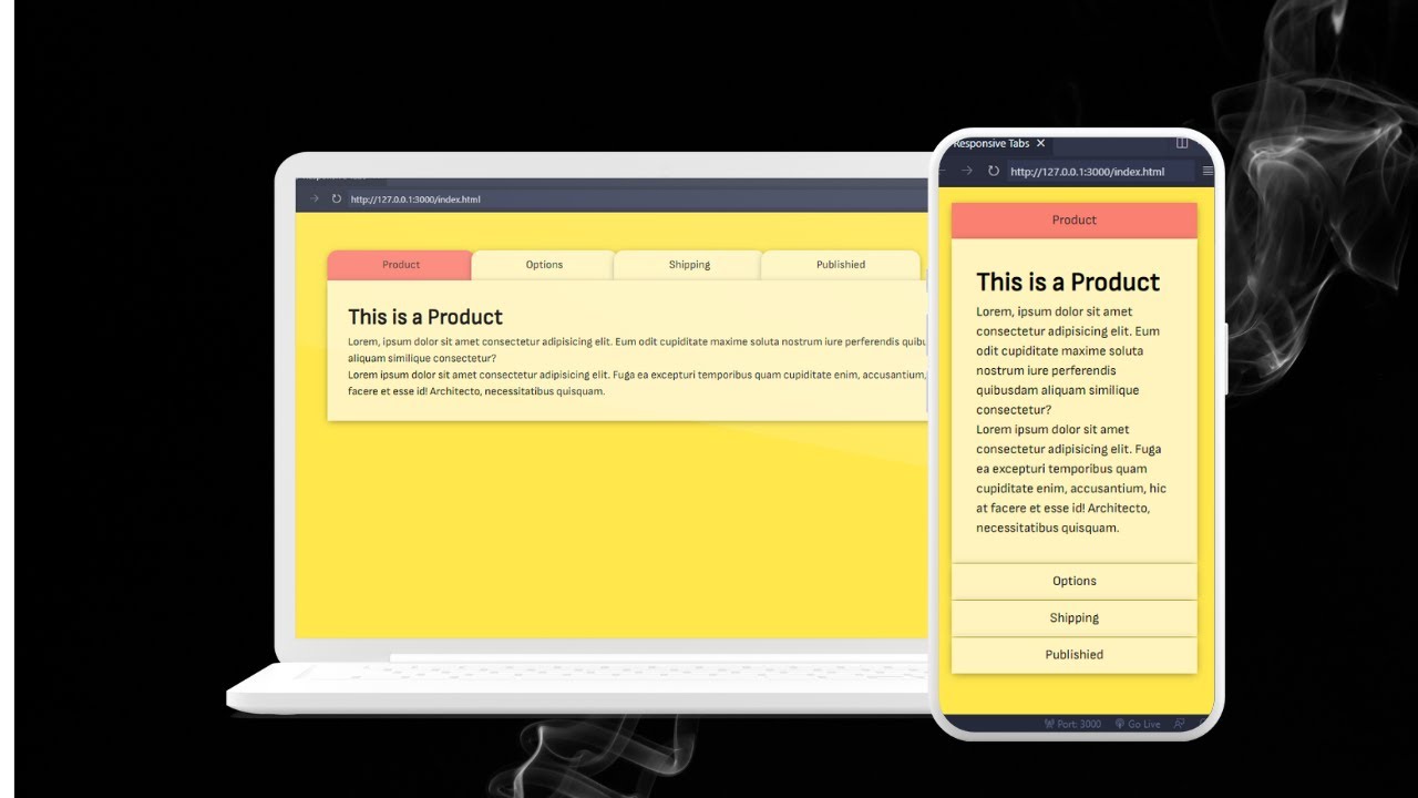 Pure CSS Simple Responsive Tabs | HTML CSS No Javascript