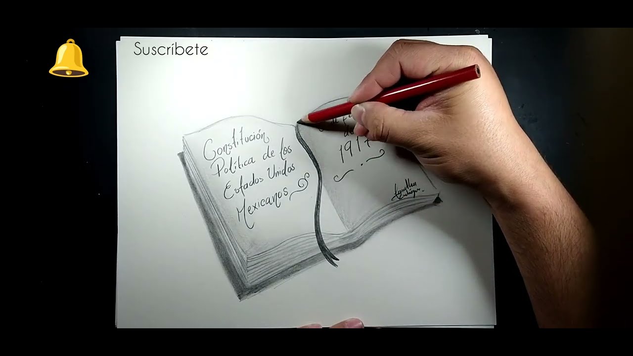 Dibujo de la Constitución Política de los Estados Unidos Mexicanos y breve historia