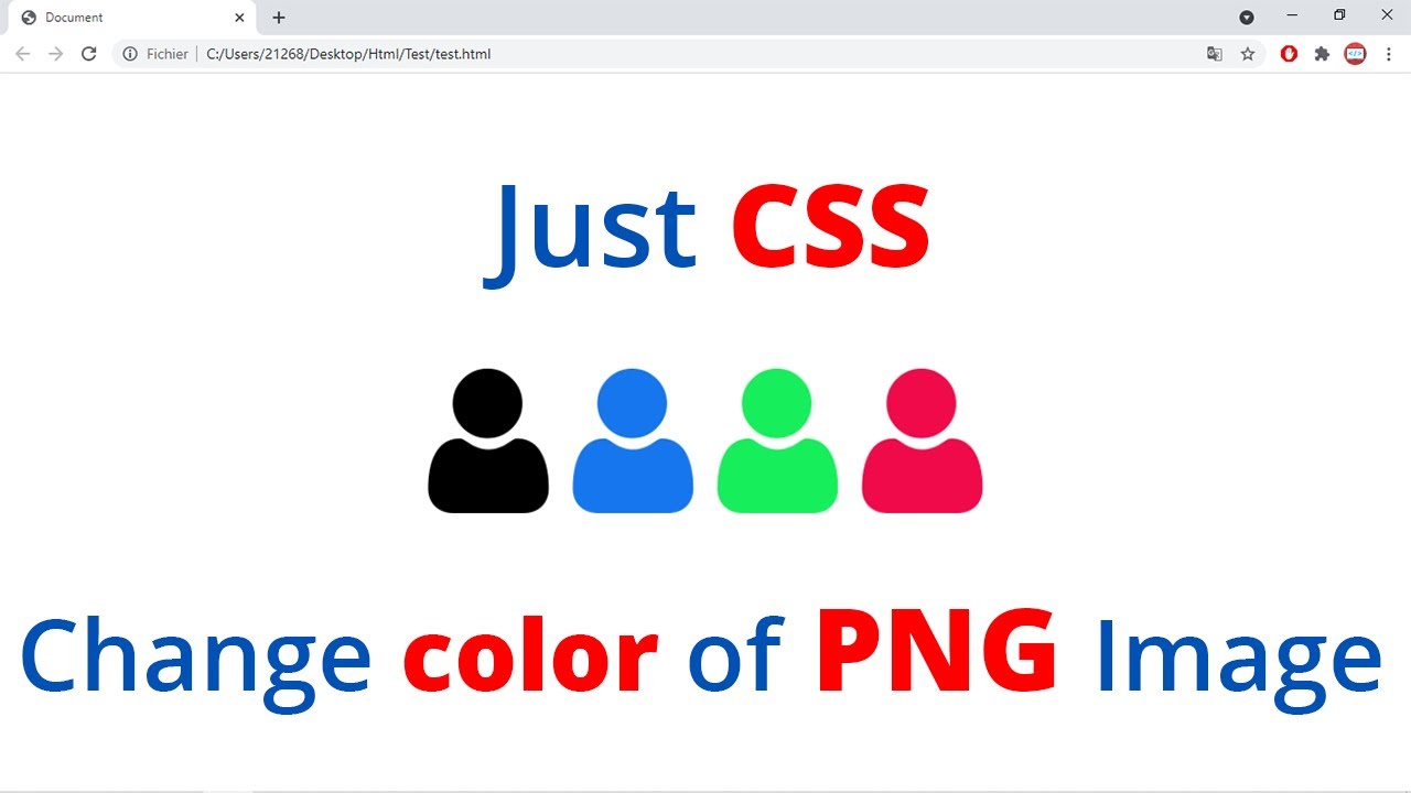 How To Change Color Of PNG Image Via CSS