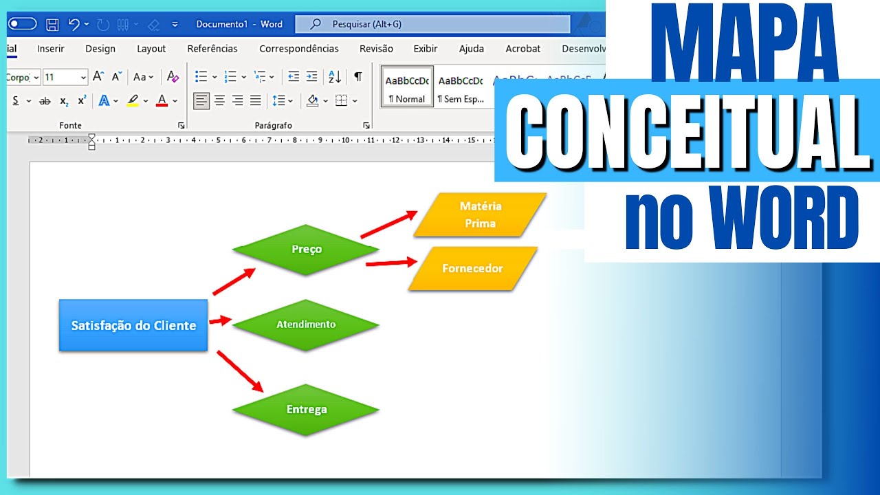Como Fazer Mapa Conceitual no Word | Tutorial prático